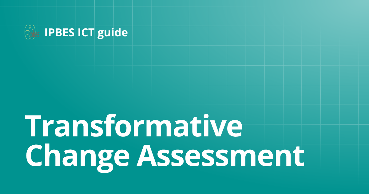Transformative Change Assessment | IPBES ICT guide